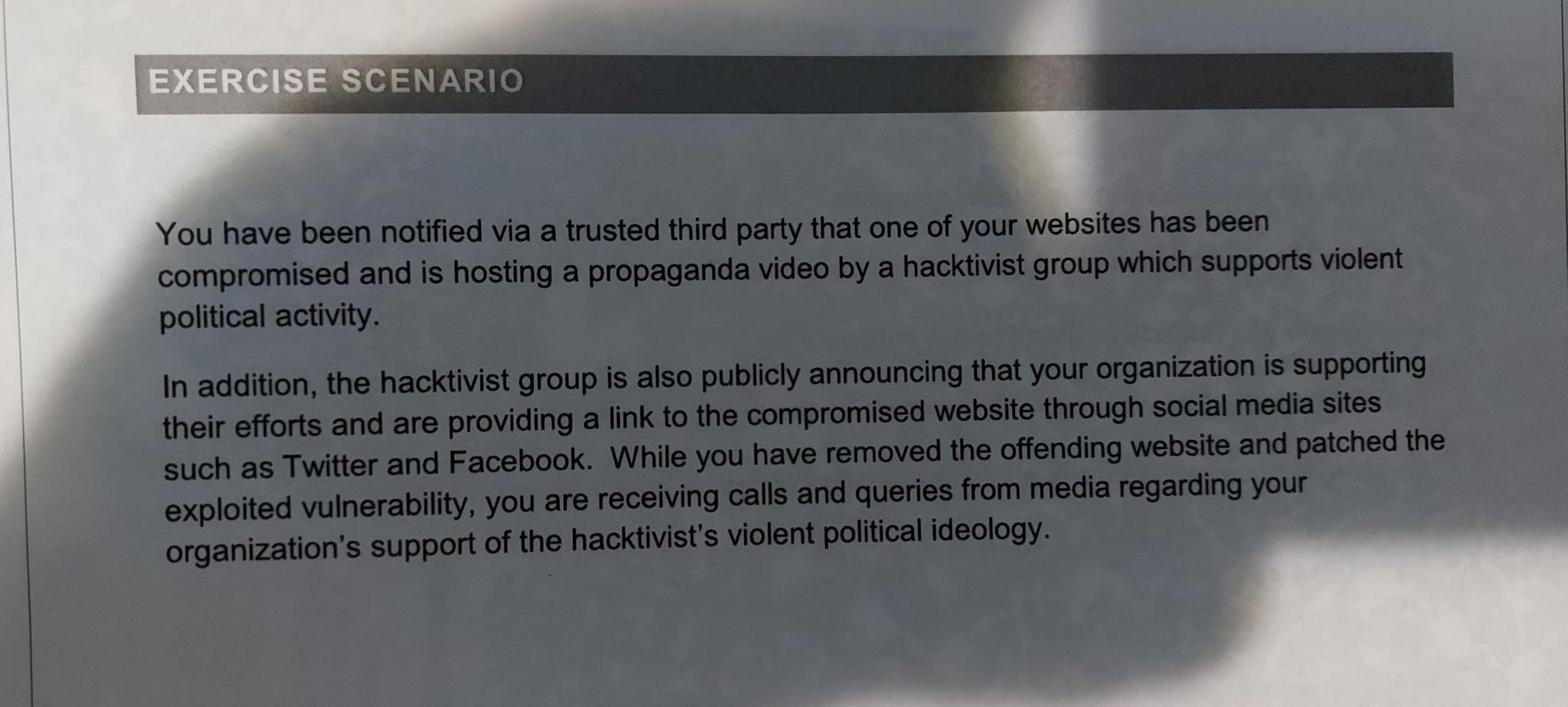 Solved You have been notified via a trusted third party that | Chegg.com