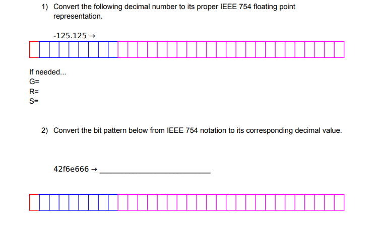 Solved 1) Convert the following decimal number to its proper | Chegg.com