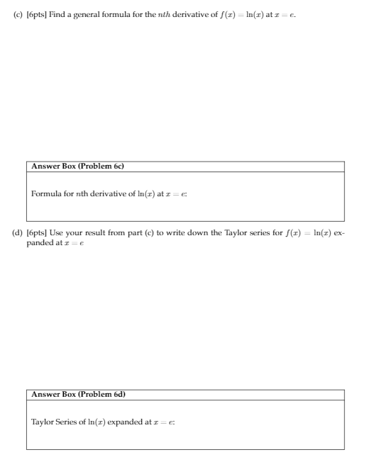Solved 5. [24 pts) Infinite Sequences & Series (a) [12pts] | Chegg.com