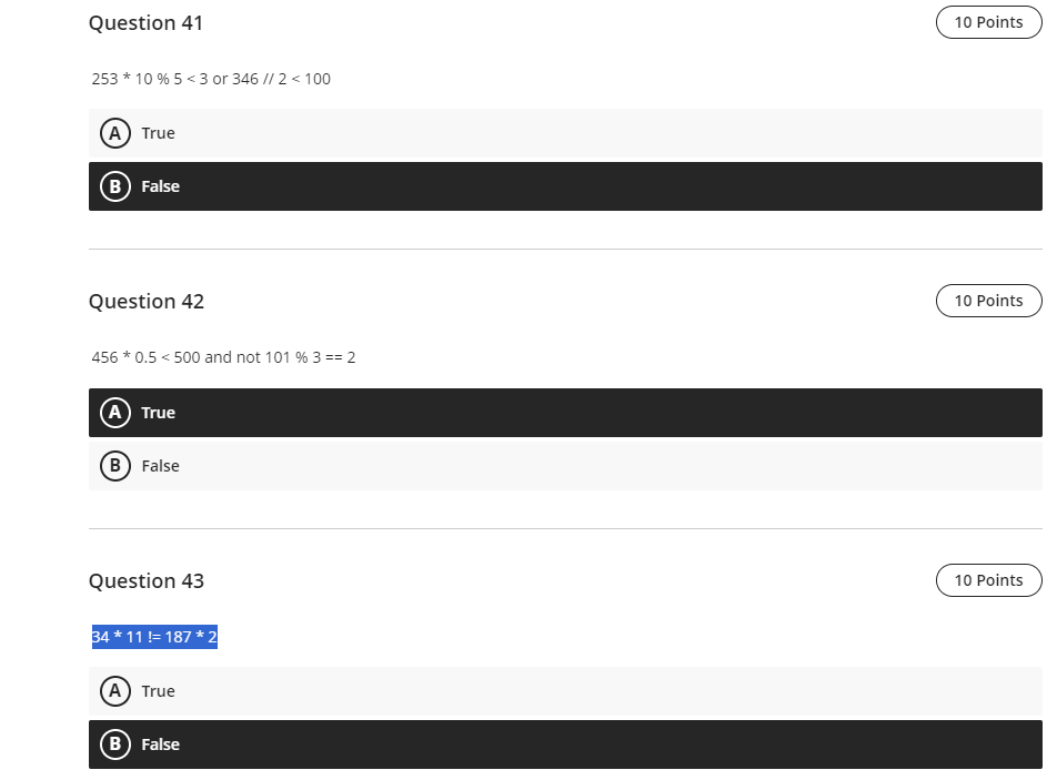 Solved Not sure if my answers are correct. Programming | Chegg.com