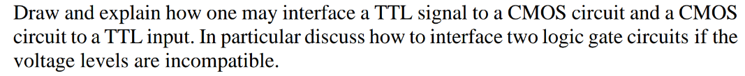Solved Draw and explain how one may interface a TTL signal | Chegg.com