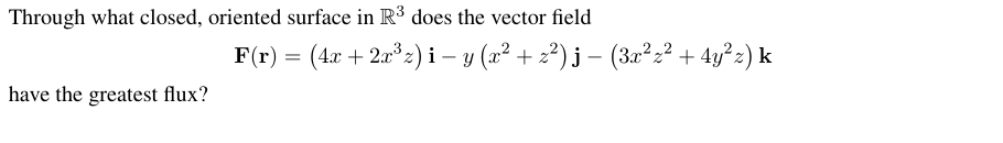 Solved Through what closed, oriented surface in R3 does the | Chegg.com