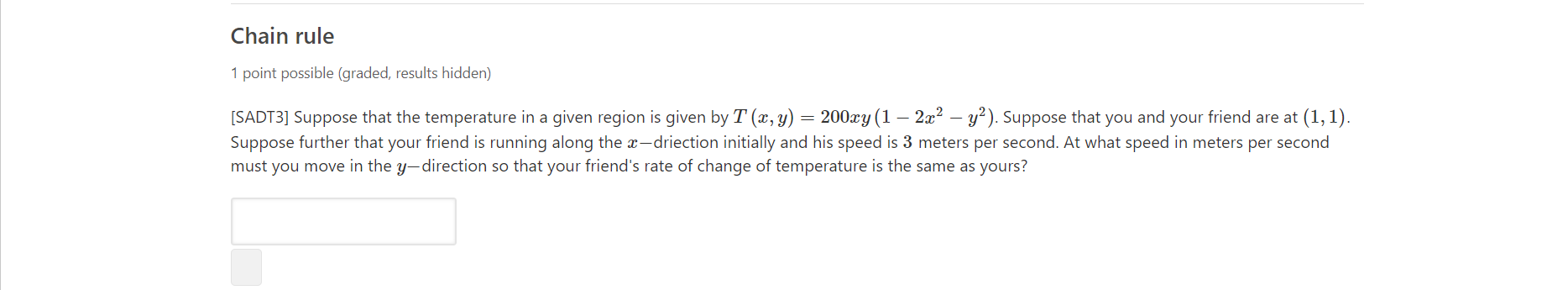 Solved Chain rule 1 point possible (graded, results hidden) | Chegg.com
