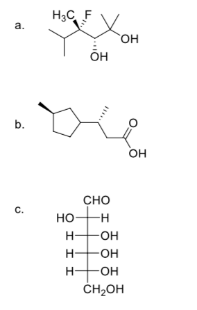 Solved H3CF МОН сно | C. HO-H. н -он НЕОН -ОН CH2OH | Chegg.com