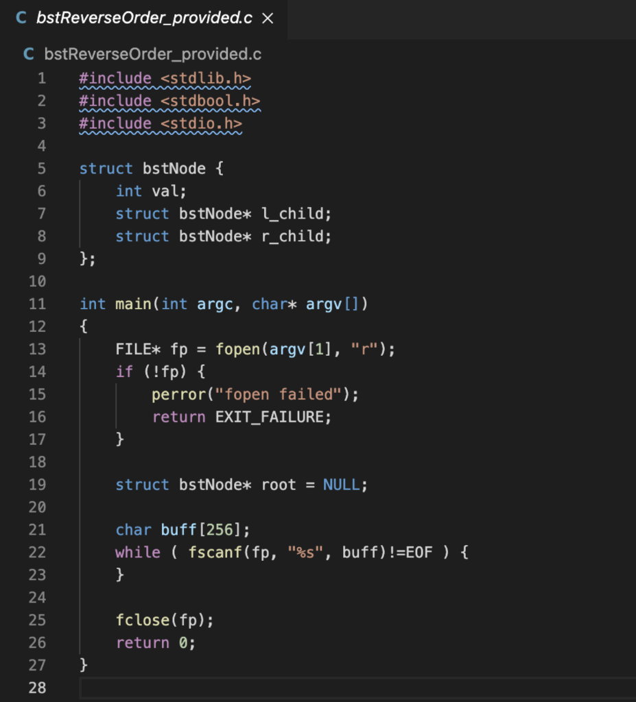 Solved C bstReverse Order_provided.c X C | Chegg.com