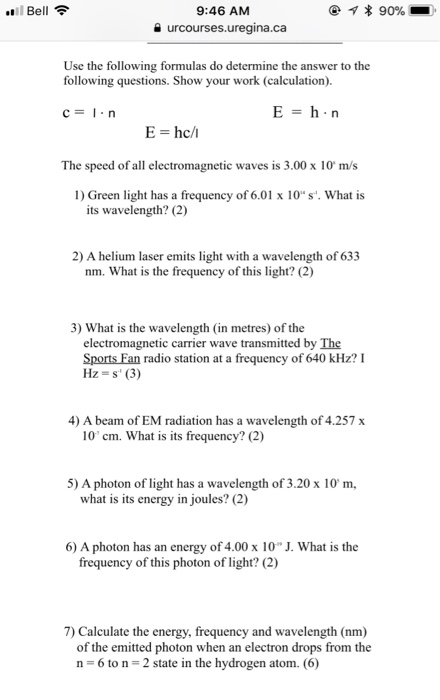 Solved 9:46 AM 을 urcourses.uregina.ca '.11 Bell Use the | Chegg.com