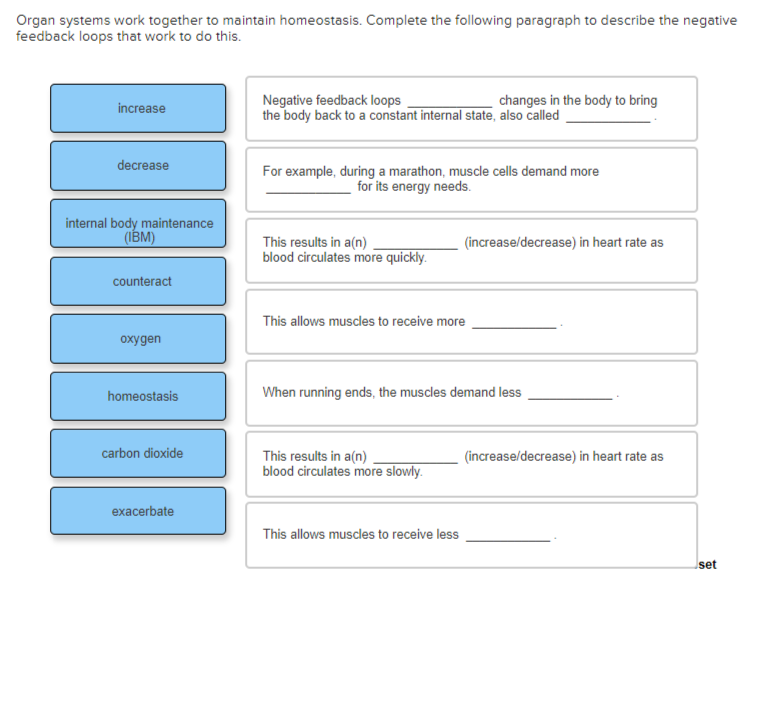 Solved Organ systems work together to maintain homeostasis. | Chegg.com