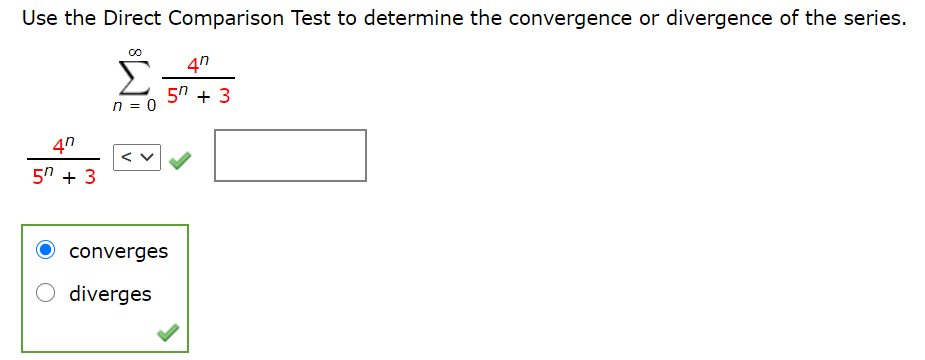 Solved Use the Comparison Test to determine whether the | Chegg.com