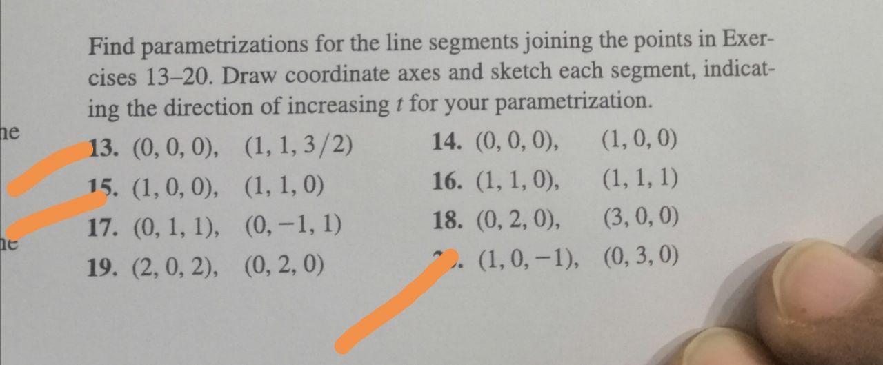 Solved ne Find parametrizations for the line segments | Chegg.com