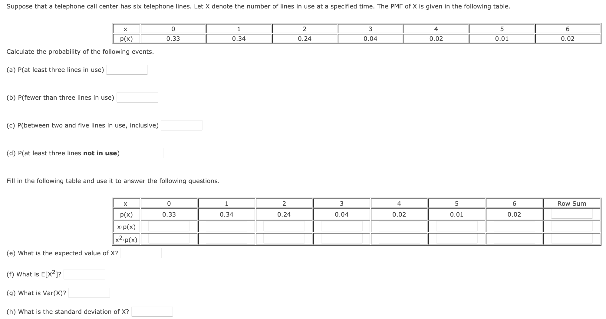 Solved Suppose that a telephone call center has six | Chegg.com