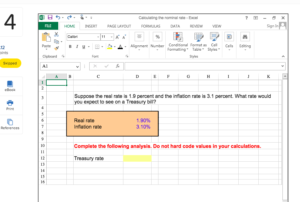 Solved x 5 ? x H FILE Calculating a bond price - Excel | Chegg.com