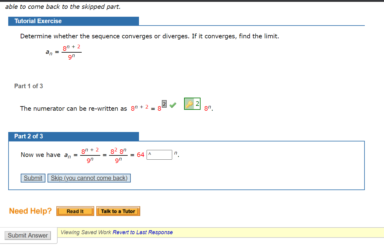Solved able to come back to the skipped part. Tutorial | Chegg.com