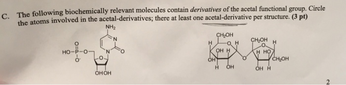 Solved The following biochemically relevant molecules | Chegg.com