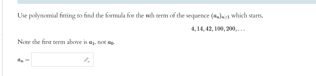 Solved Use polynomial fitting to find the formula for the | Chegg.com