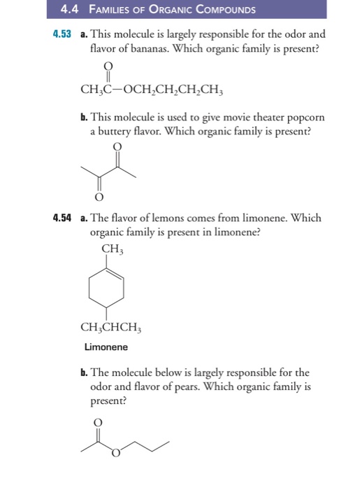 Solved 4.4 FAMILIES OF ORGANIC COMPOUNDS a. This molecule is | Chegg.com