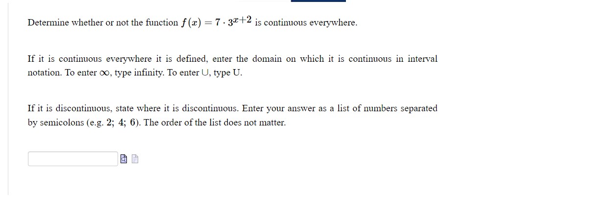 Solved Determine whether or not the function f(x)=7⋅3x+2 is | Chegg.com