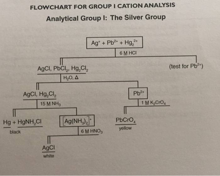 Solved FLOWCHART FOR GROUP I CATION ANALYSIS Analytical | Chegg.com