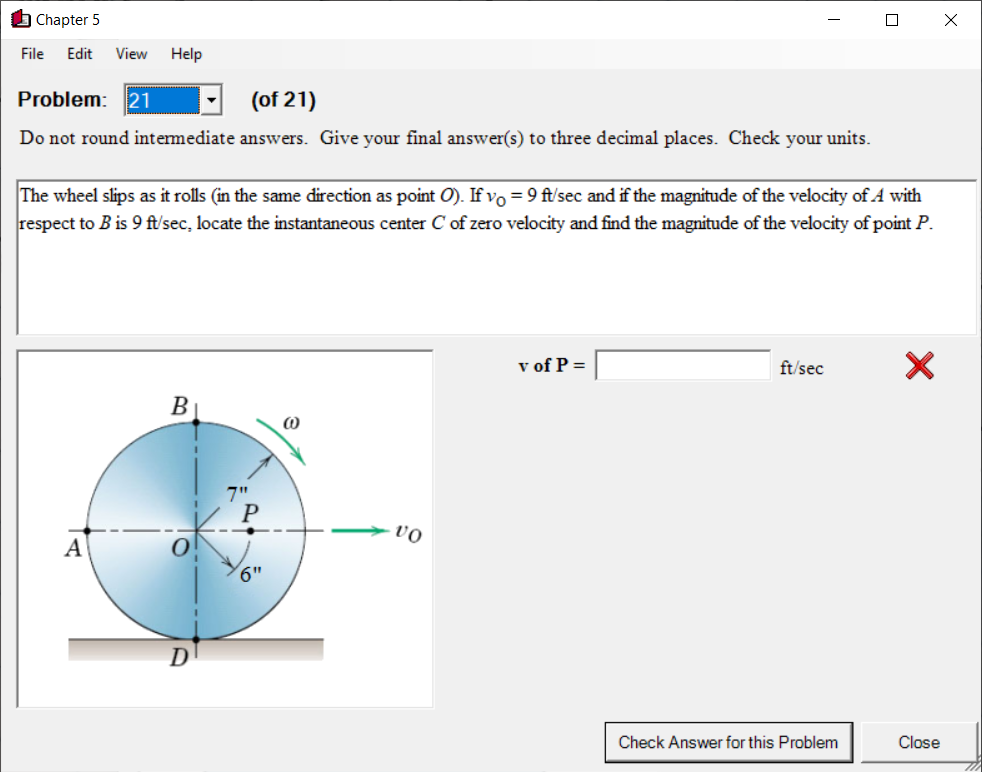 Solved Chapter 5 - х File Edit View Help Problem: 21 (of 21) | Chegg.com