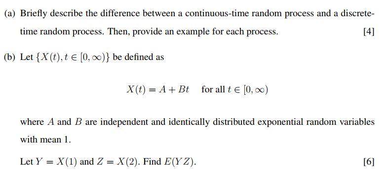 Solved (a) Briefly describe the difference between a | Chegg.com