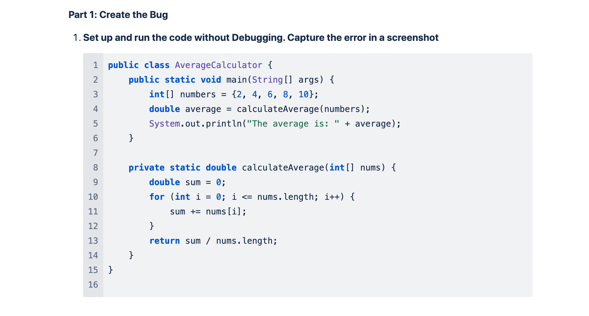 Solve this problem of debugging the code.Part 1: | Chegg.com