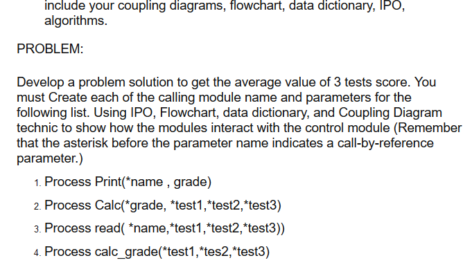 (Solved) : Include Coupling Diagrams Flowchart Data Dictionary Ipo ... (Solved) : Include Coupling Diagrams Flowchart Data Dictionary Ipo ...