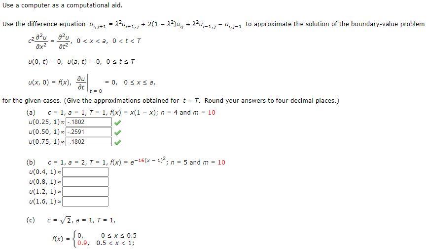 Solved Use a computer as a computational aid. Use the | Chegg.com