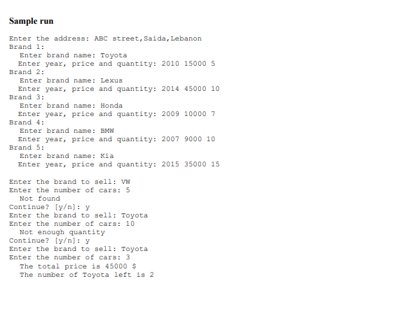 Solved 1. Given the below UML diagram, Car carDealer -cars: | Chegg.com