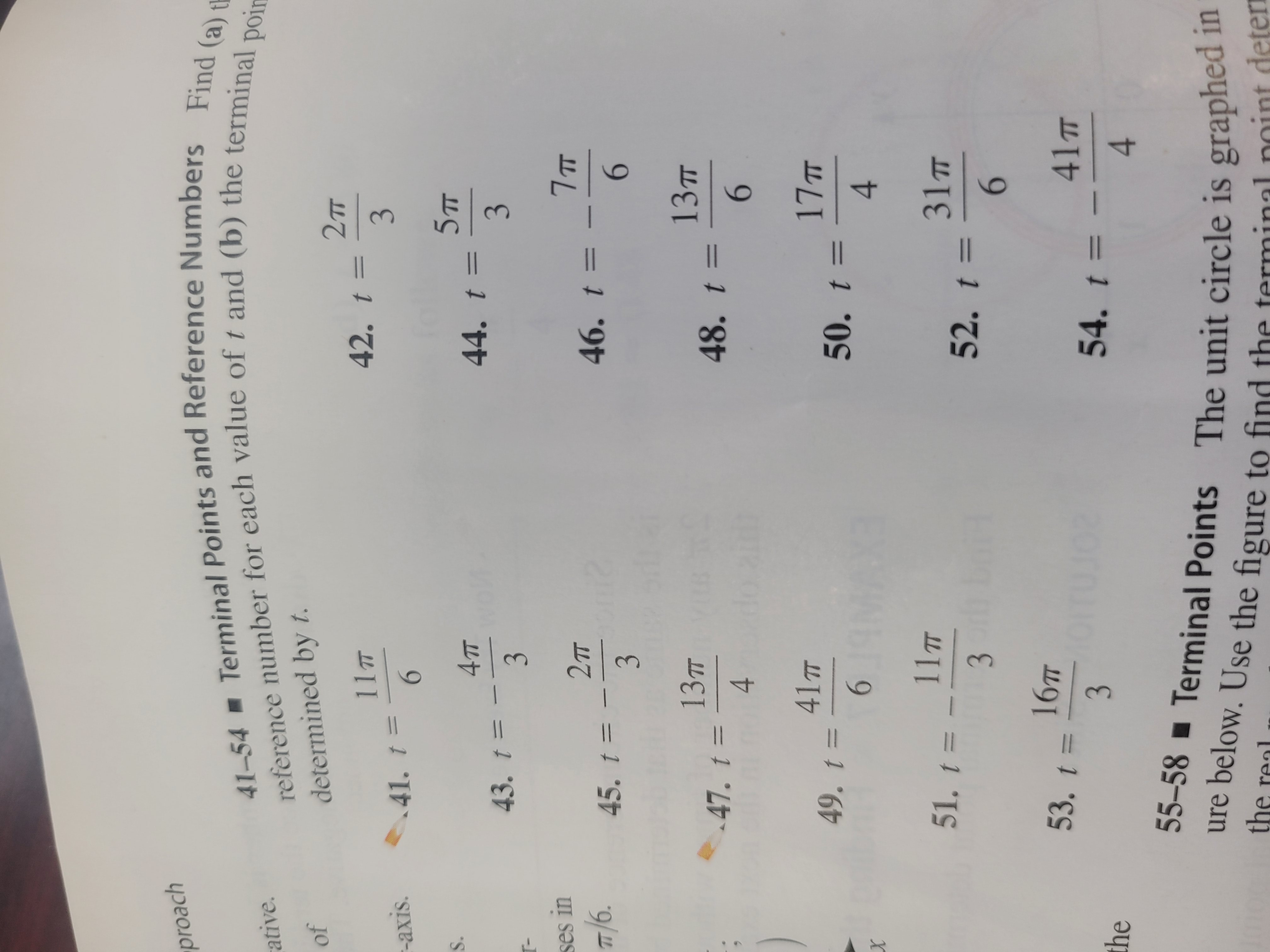 Solved proach 41-54 Terminal Points and Reference Numbers | Chegg.com