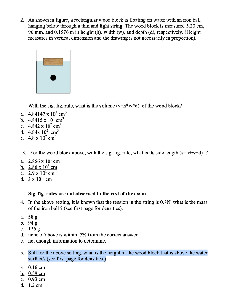 Solved 2. As shown in figure, a rectangular wood block is | Chegg.com