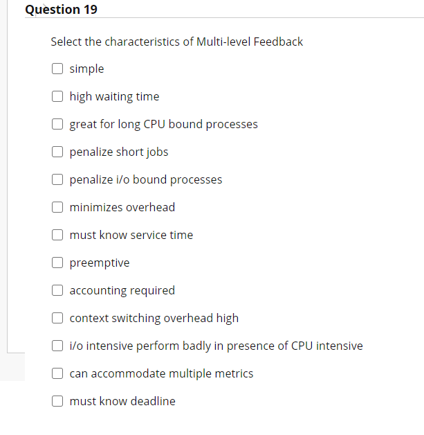 Solved Question 19 Select the characteristics of Multi-level | Chegg.com