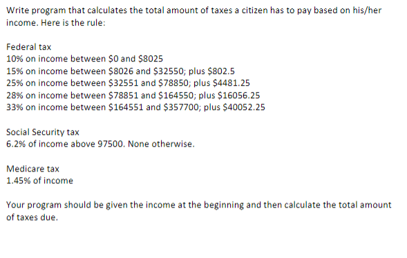 Solved Write program that calculates the total amount of | Chegg.com