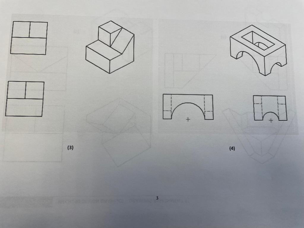 Solved b) Multiview problems. Given the isometric view, draw | Chegg.com