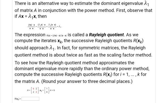 Solved Use The Power Method To Approximate The Dominant