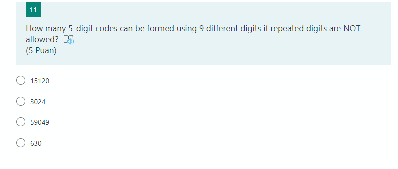Solved 11 How many 5-digit codes can be formed using 9 | Chegg.com