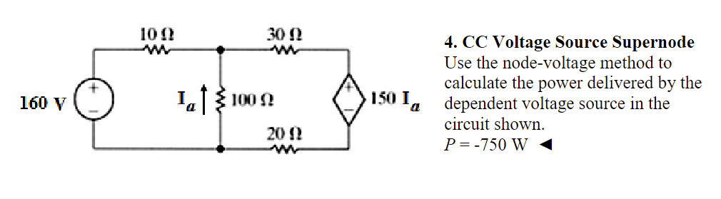 Solved 4. CC Voltage Source Supernode Use the node-voltage | Chegg.com Solved 4. CC Voltage Source Supernode Use the node-voltage | Chegg.com