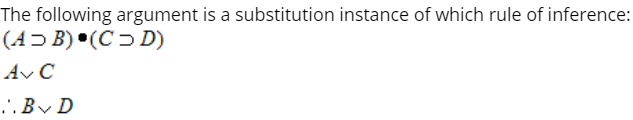Solved The following argument is a substitution instance of | Chegg.com