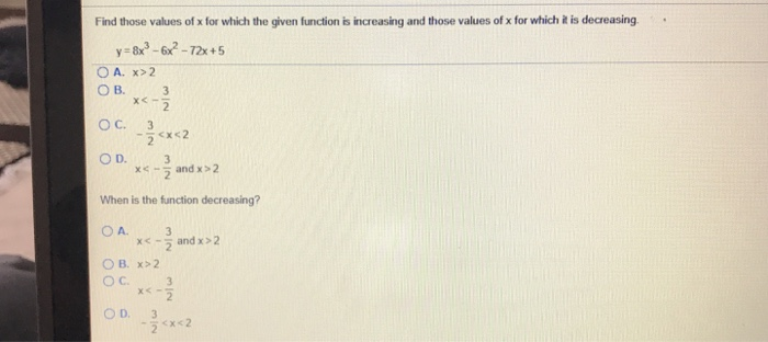 Solved: Find Those Values O#x For Which The Given Function... | Chegg.com
