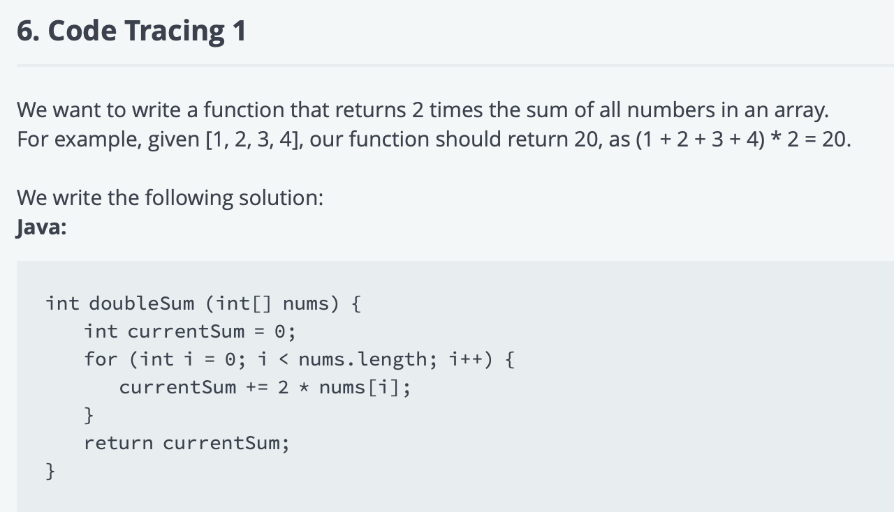 Solved 6. Code Tracing 1 We want to write a function that | Chegg.com
