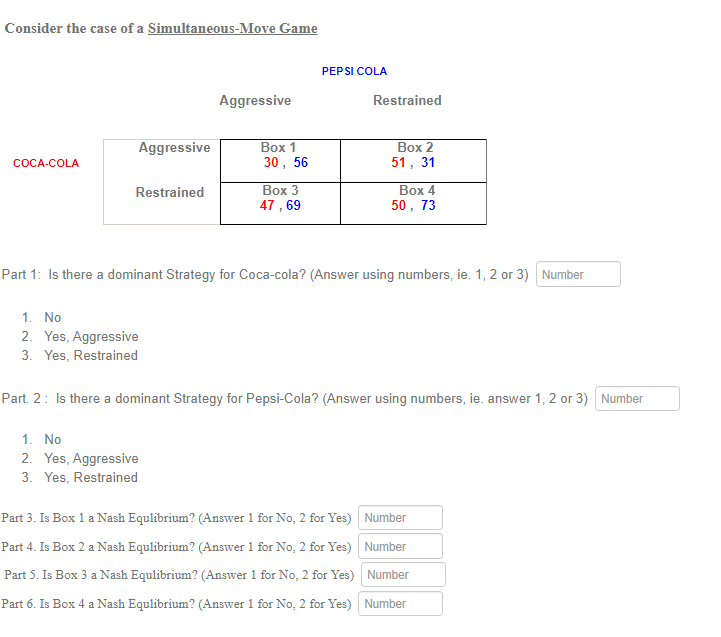 Solved Consider the case of a Simultaneous-Move Game PEPSI | Chegg.com