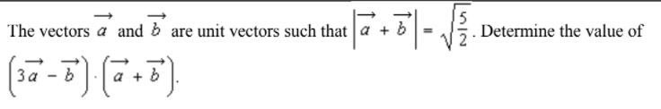 Solved The vectors a and b are unit vectors such that a + b | Chegg.com