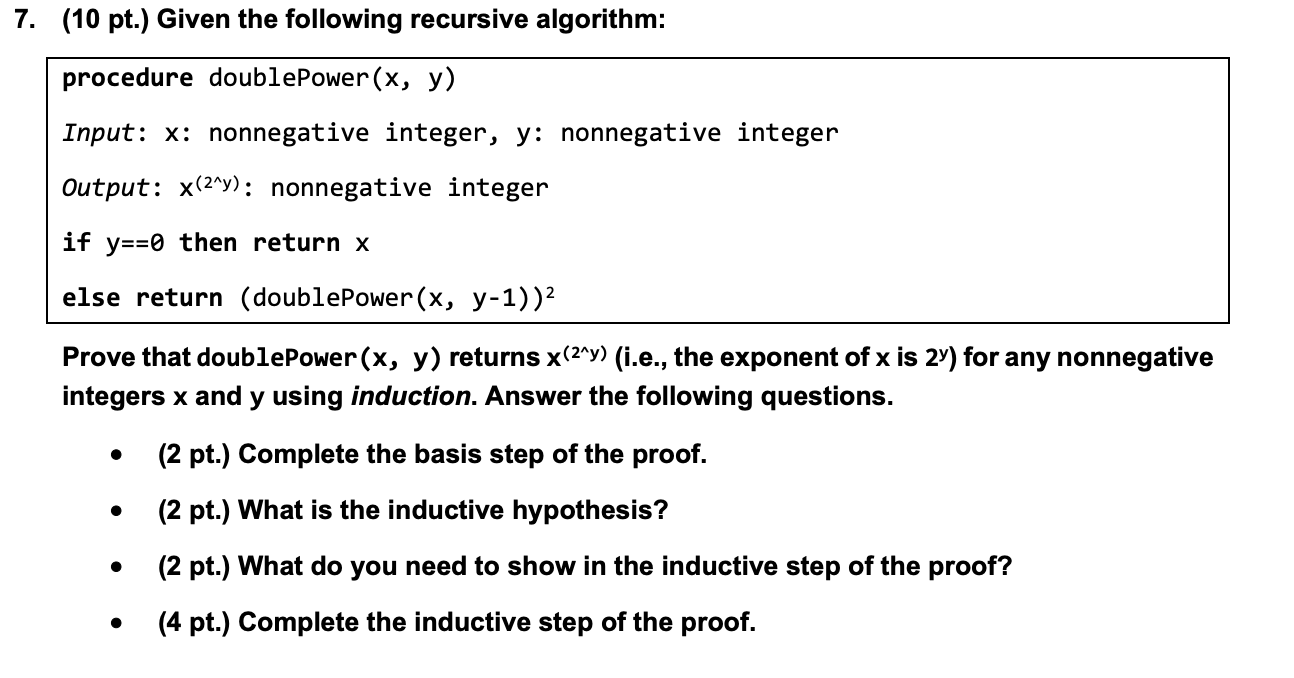 Solved (10 ﻿pt.) ﻿Given the following recursive | Chegg.com
