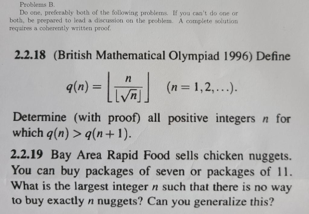 Solved 2.2.19 Bay area rapid food sells chicken nuggets. You | Chegg.com