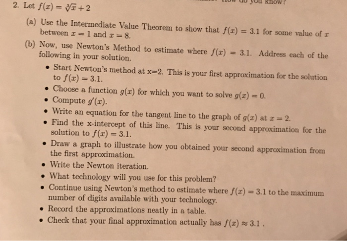 Solved I. Use an appropriate linearization to approximate | Chegg.com