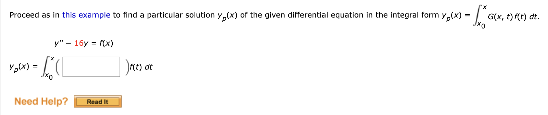 Solved Proceed as in this example to find a particular | Chegg.com