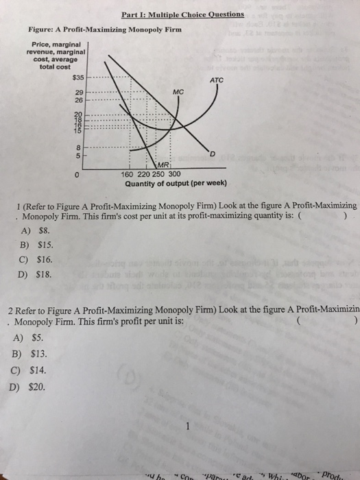 Solved Part I: Multiple Choice Questions Figure: A | Chegg.com