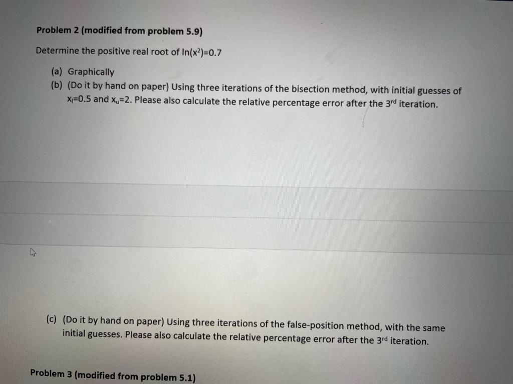 Solved Problem 2 (modified from problem 5.9) Determine the | Chegg.com