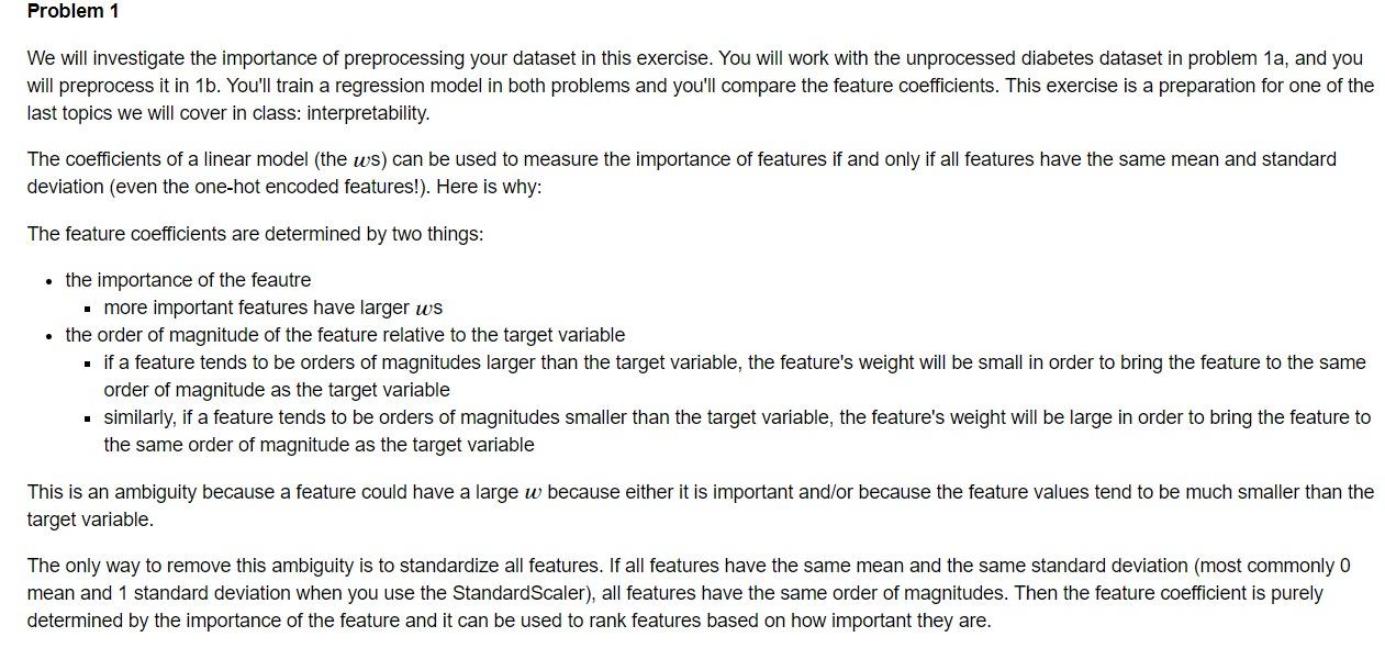 Solved We will investigate the importance of preprocessing | Chegg.com