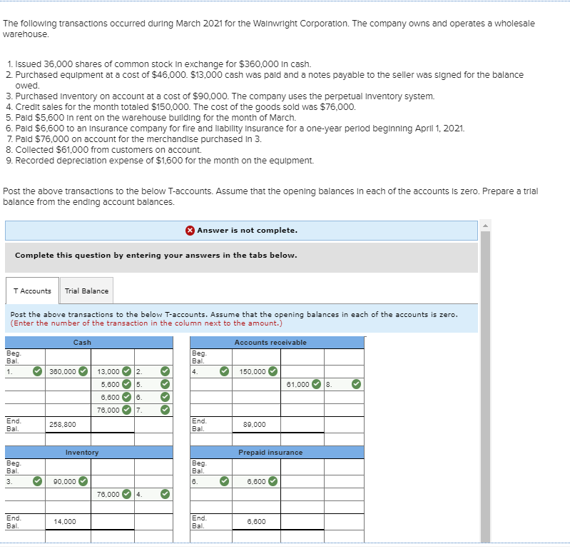Solved Keep telling my my answer is not complete, I'm not | Chegg.com