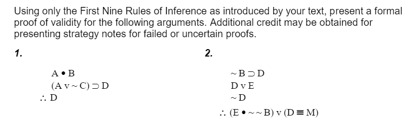 Solved Using only the First Nine Rules of Inference as | Chegg.com