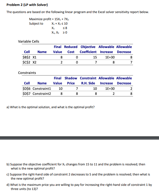 Solved The questions are based on the following | Chegg.com